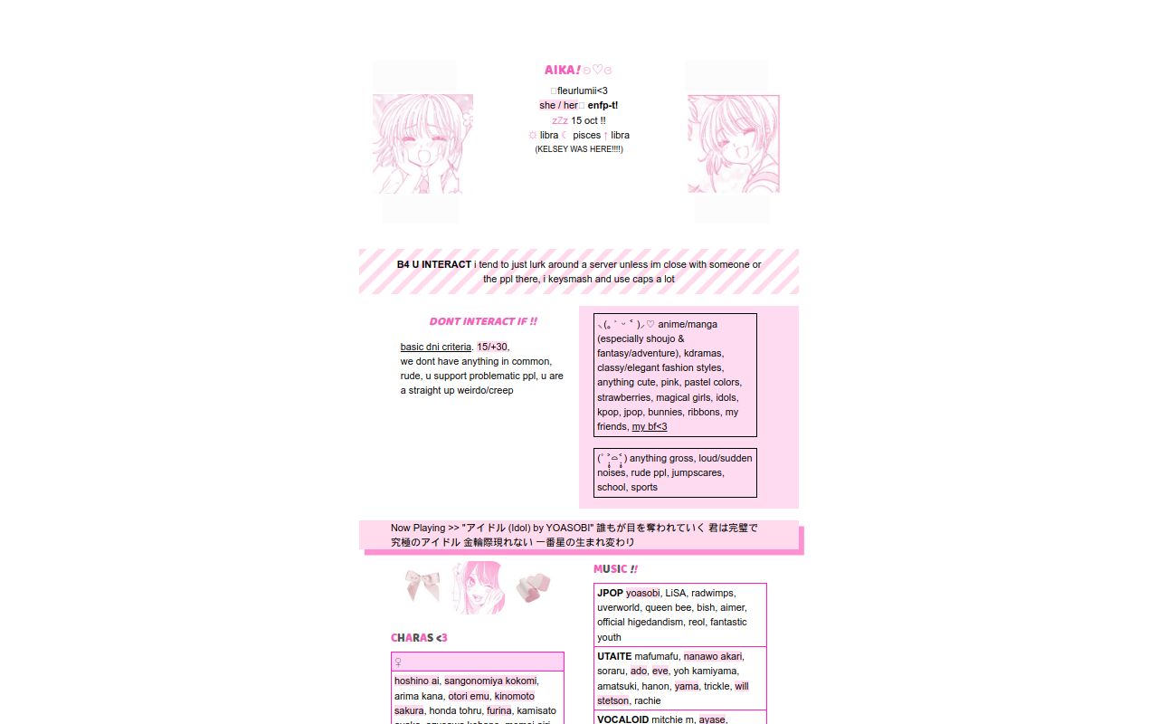 aika's carrd yaaayyy!!! ₊˚⊹♡